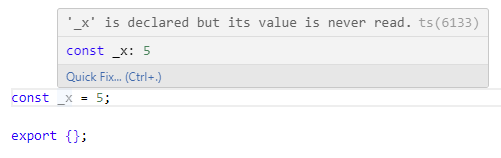 Lsp Warning On Underscore Prefixed Unused Variable · Issue 19462 · Denolanddeno · Github 