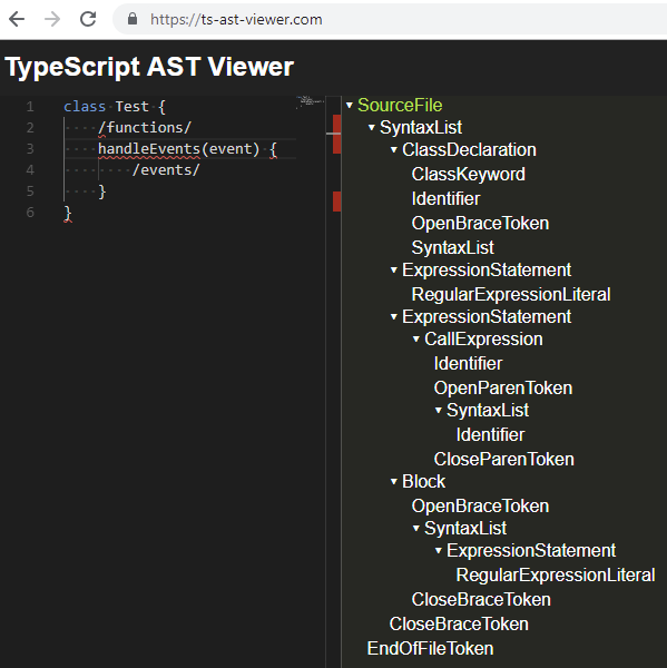 Unable to append statements to a function or add any class level ...