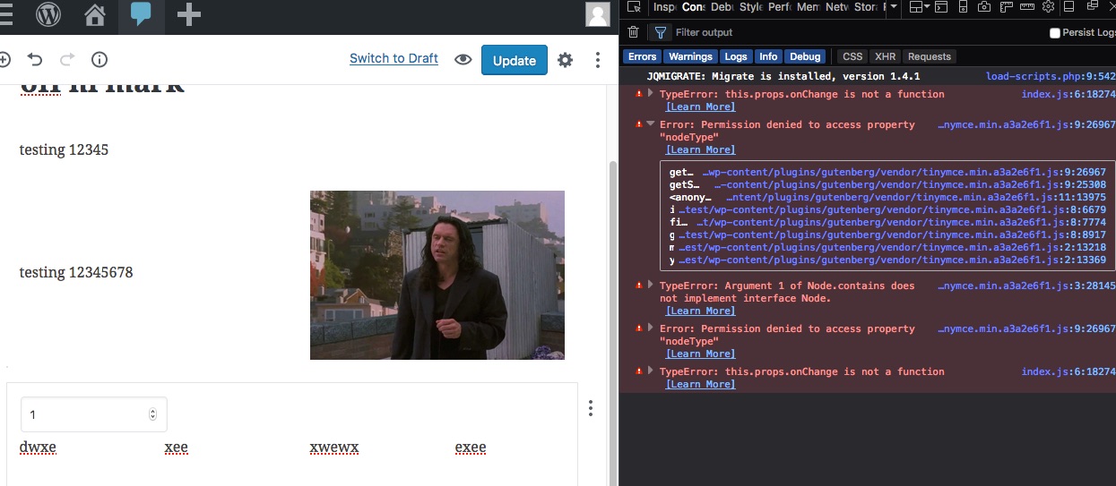 Input type="number" triggers tinymce error when stepped · Issue #4744 · WordPress/gutenberg · GitHub