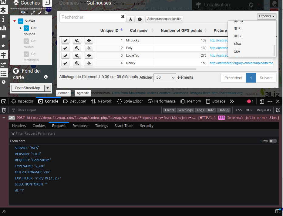 Export filtered data? · Issue #2715 · 3liz/lizmap-web-client · GitHub