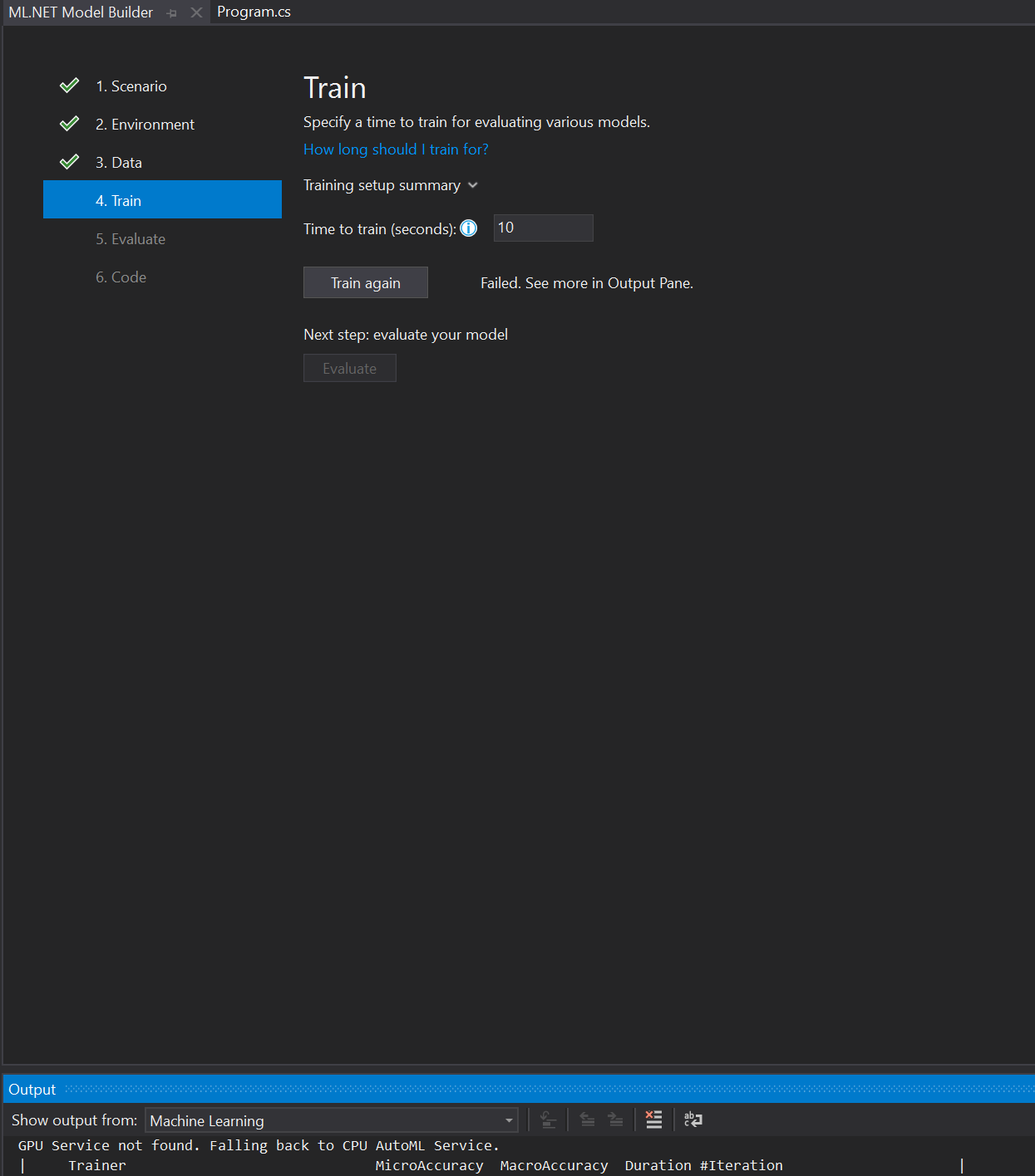 ML Builder Training Different Than Example · Issue #1173 · dotnet/machinelearning-modelbuilder ...
