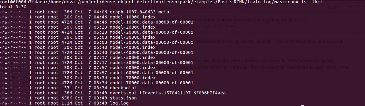 Training FasterRCNN on coco dataset on only person class getting stuck · Issue #1336 ...