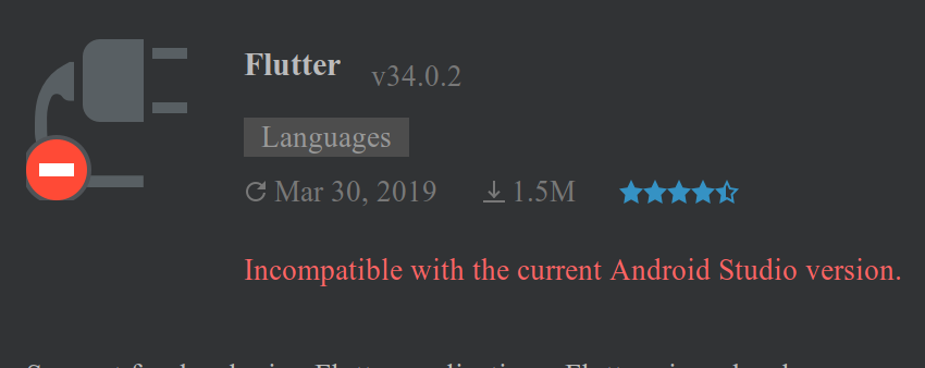 Flutter Plugin not Compatible with Android Studio 3.4 (Linux) · Issue ...