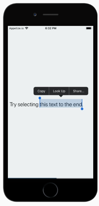Ios Text Selection Pins Are Cut Off On Textinput With Editable False · Issue 22699 