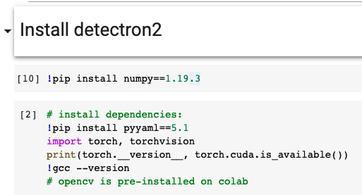Official colab demo -> !pip install numpy==1.19.3 · Issue #3055 ...