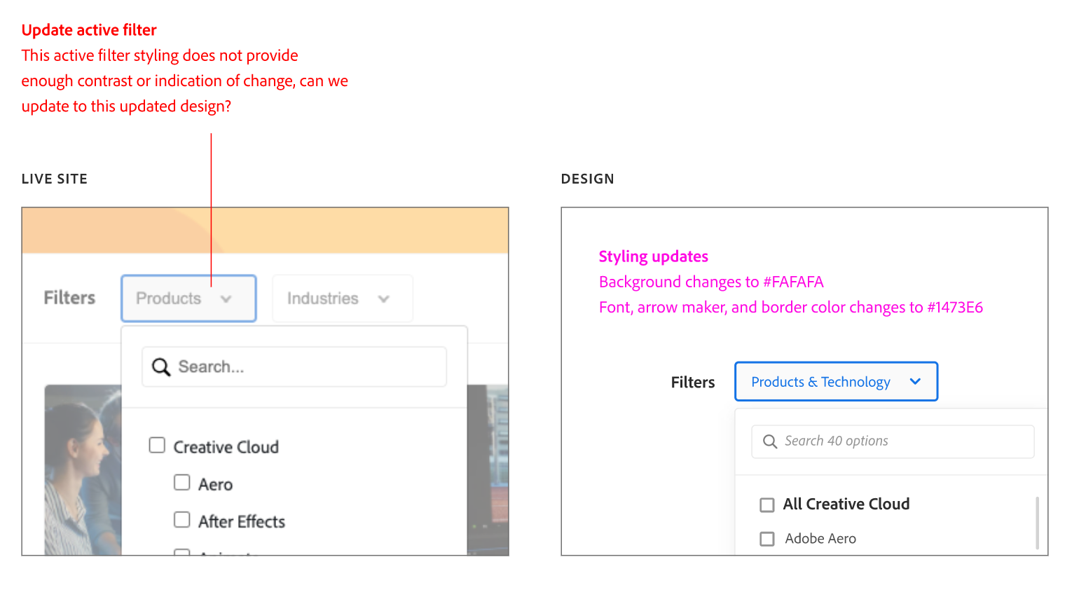 Filters: design touchup · Issue #433 · adobe/theblog · GitHub