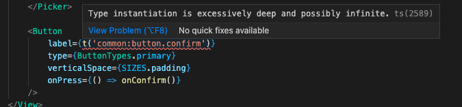 Type instantiation is excessively deep and possibly infinite. · Issue #1381 · i18next/react ...