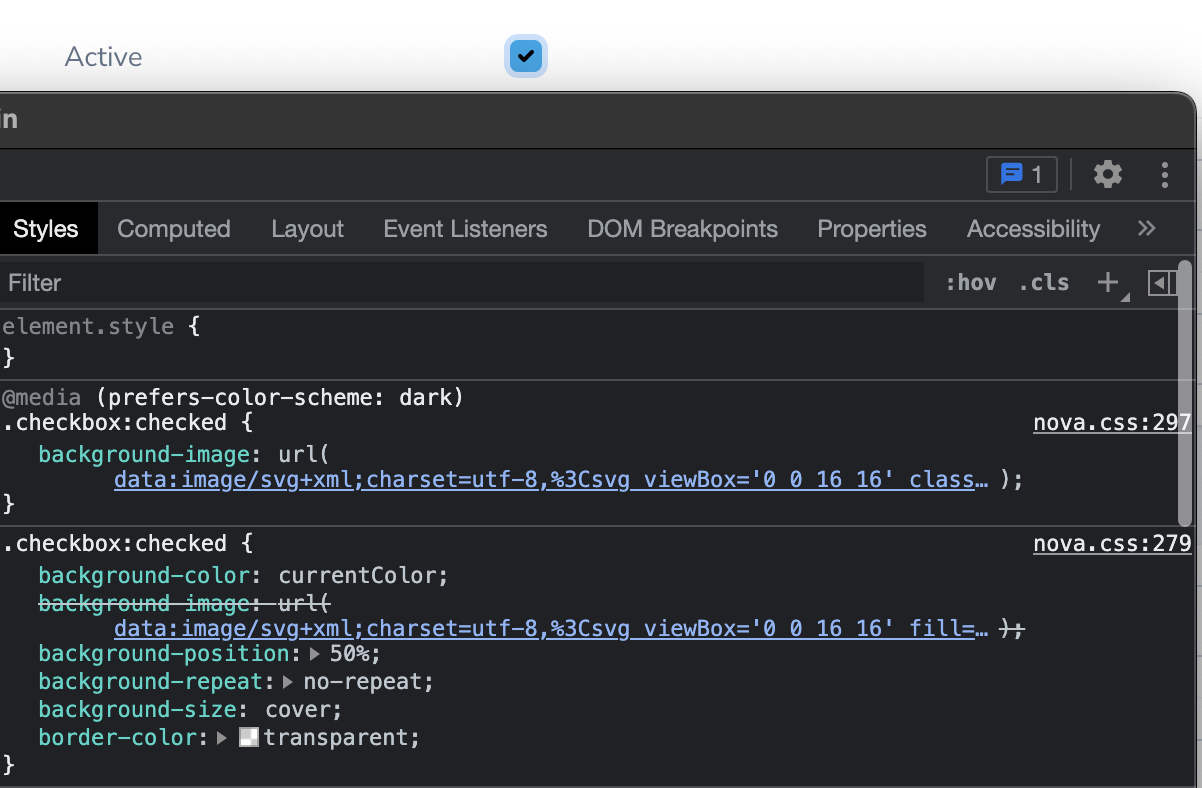 Boolean Checkbox on Form (Dark Mode on Light) · Issue #3974 · laravel/nova-issues · GitHub