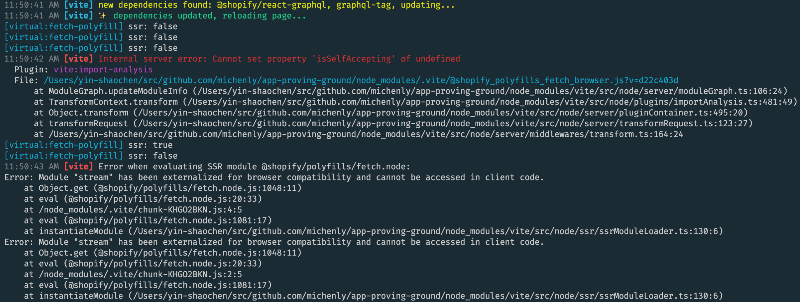 Is `ssrLoadModule` not using any of the plugins by design? · vitejs vite · Discussion #3464 · GitHub