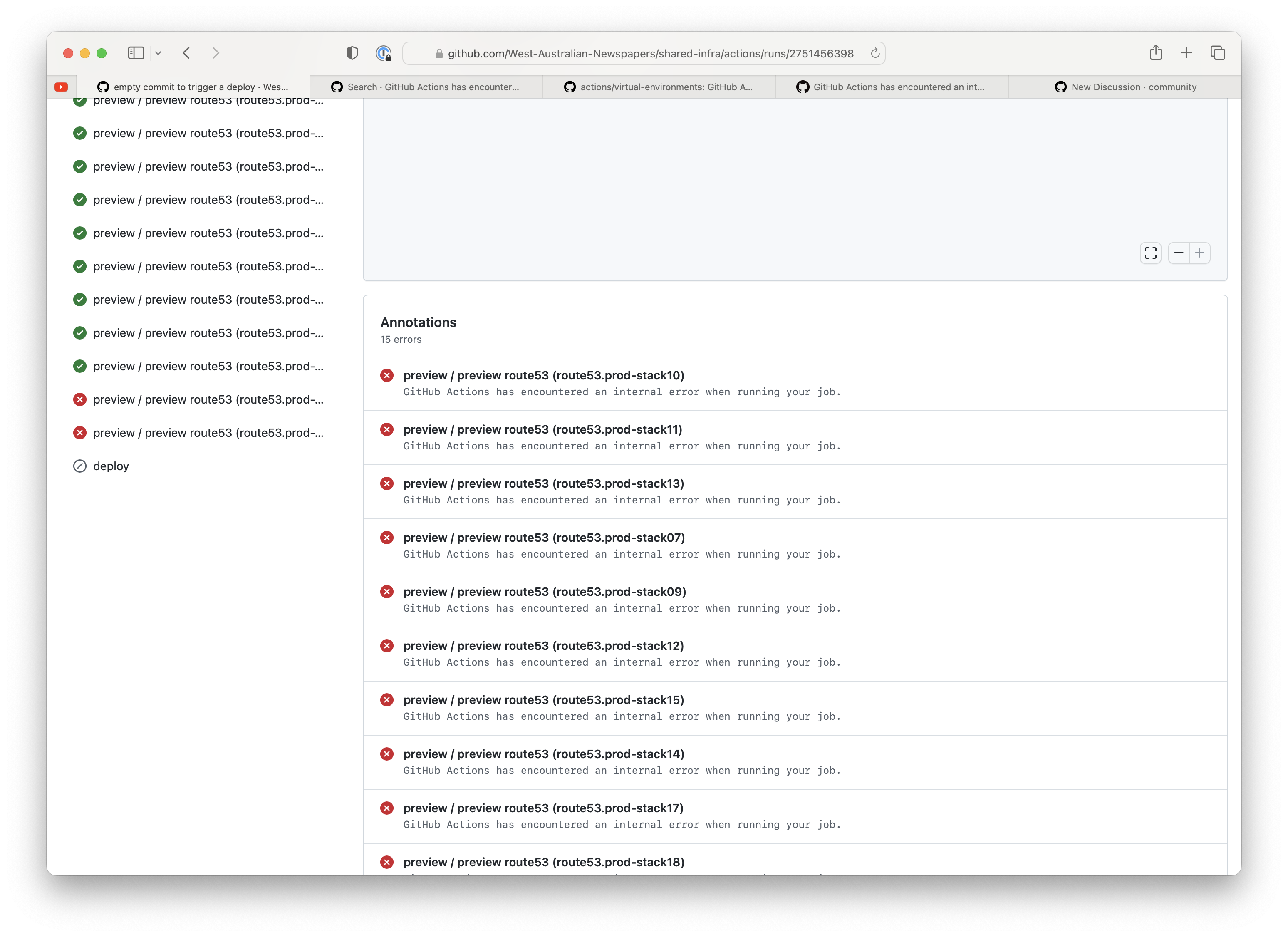 Github Actions Has Encountered An Internal Error When Running Your Job · Community · Discussion