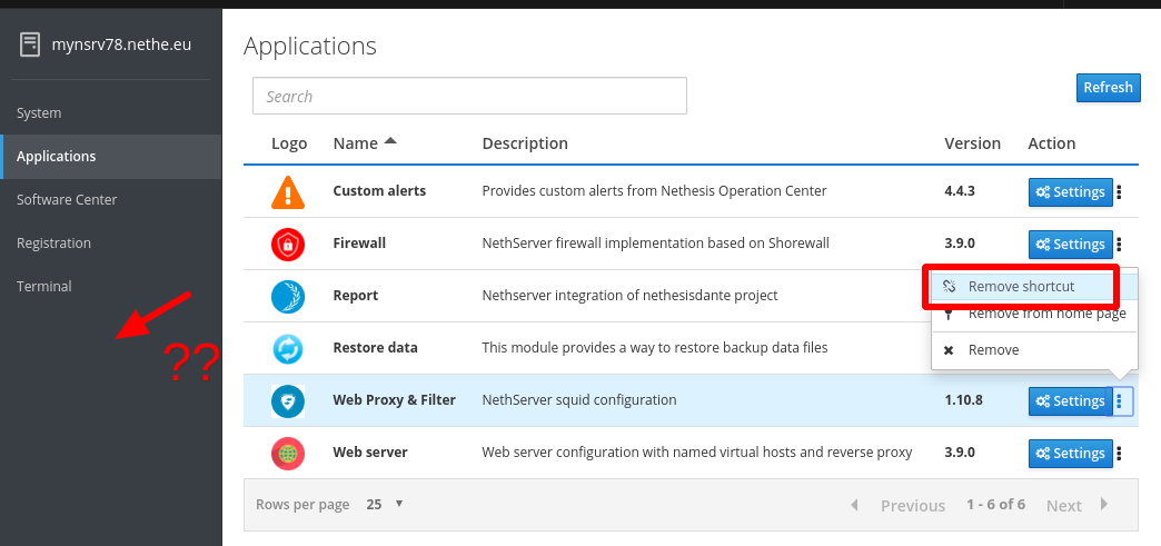 Cockpit: admin cannot uninstall applications · Issue #6153 · NethServer/dev · GitHub