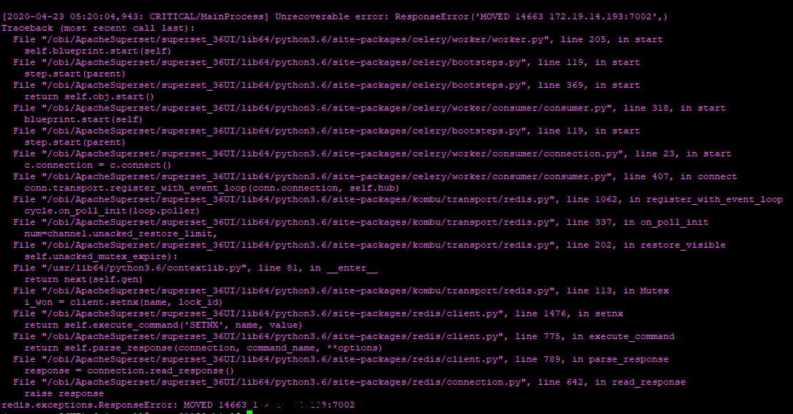 Can We Use Redis Cluster For Superset Scheduling · Issue 9635 · Apache Superset · Github