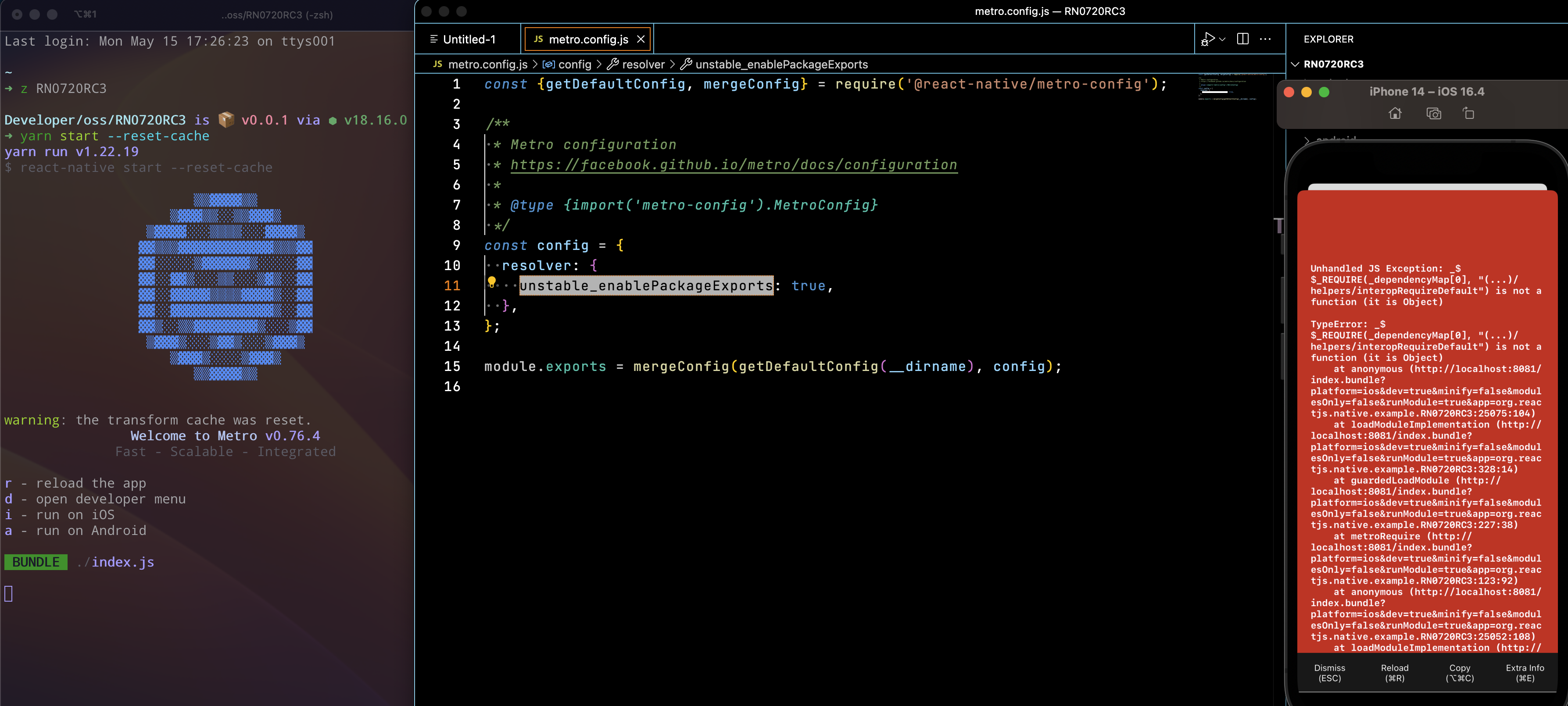 resolver.unstable_enablePackageExports results in exception around interopRequireDefault · Issue ...
