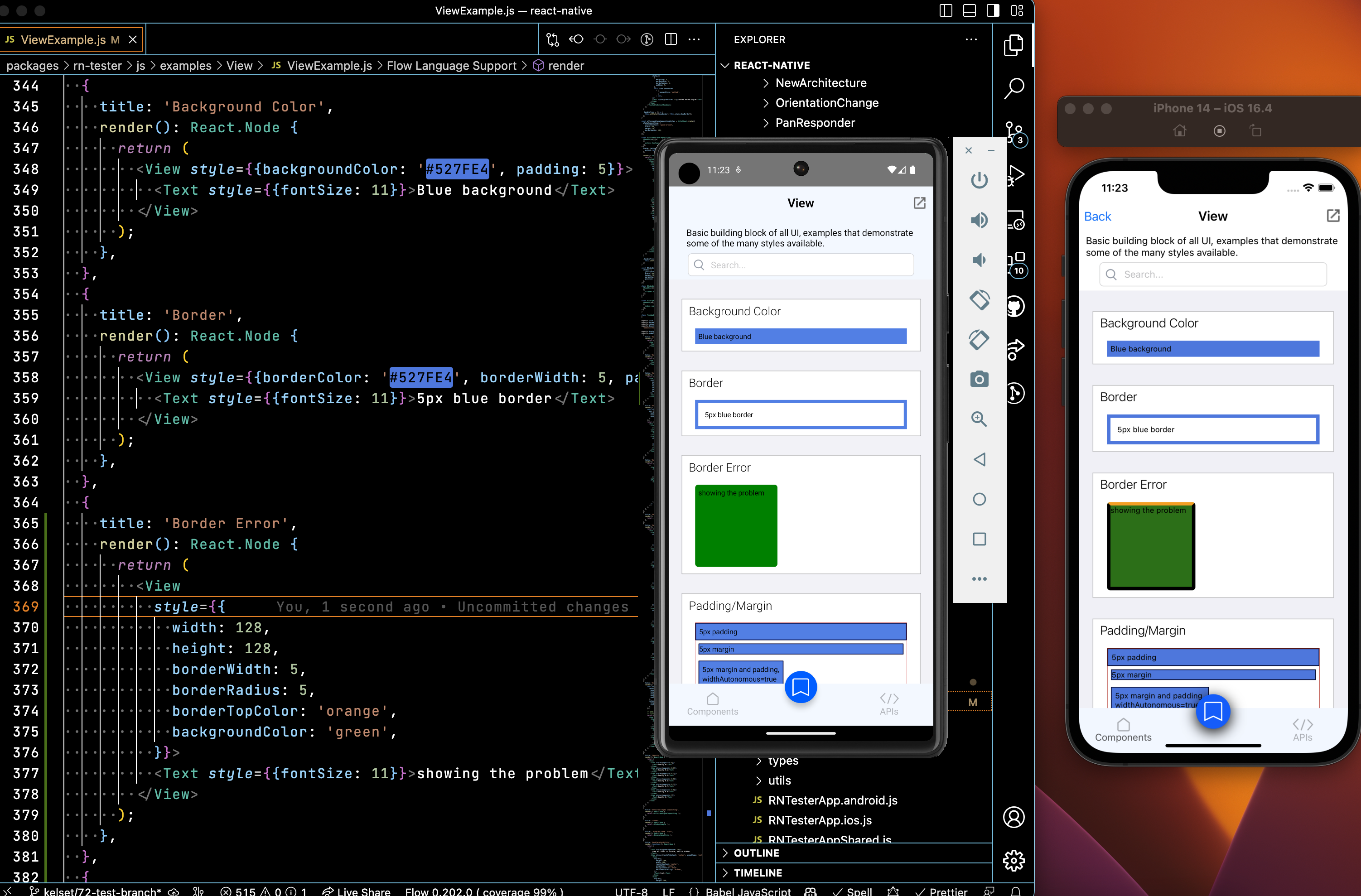 RN 0.72: Broken border colors / radius on Android · Issue #37753 · facebook/react-native · GitHub