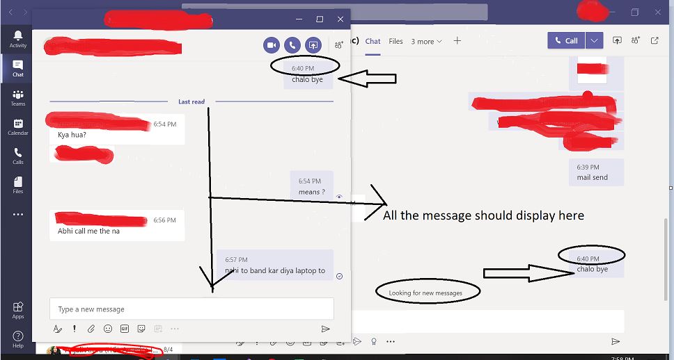[Desktop Application ][Teams]Unable to read message on chat window and ...