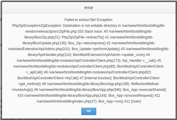 Automatic update bug regarding permissions. · Issue #1194 · boxbilling/boxbilling · GitHub