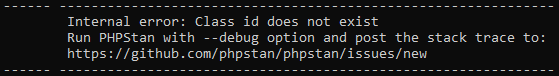 Internal error: Class x does not exist · Issue #77 · larastan/larastan · GitHub