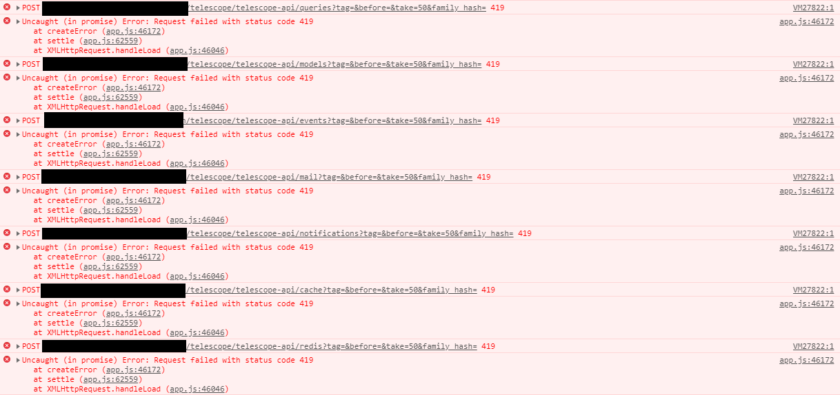 419 HTTP Status Code Issue 64 Laravel telescope GitHub 419 HTTP Status Code Issue 64 Laravel telescope GitHub