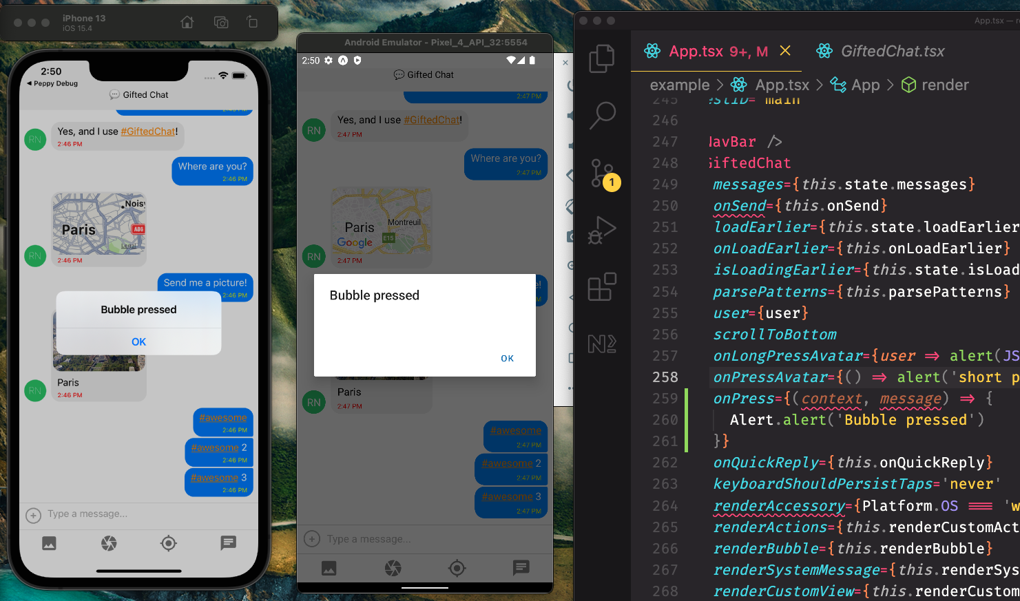 onPress prop not working for Android · Issue #2008 · FaridSafi/react-native-gifted-chat · GitHub