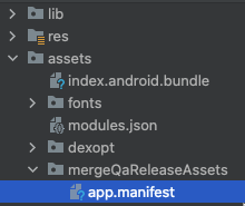 [SDK 48] Bare workflow, android release w/ product flavors - "The embedded manifest is invalid ...