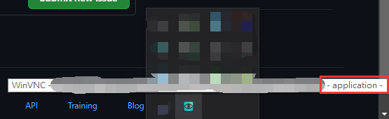 When winvnc is installed with a service name other than uvnc_service ...