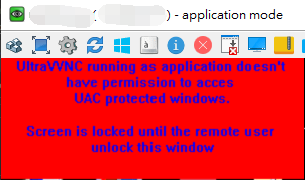 When winvnc is installed with a service name other than uvnc_service ...