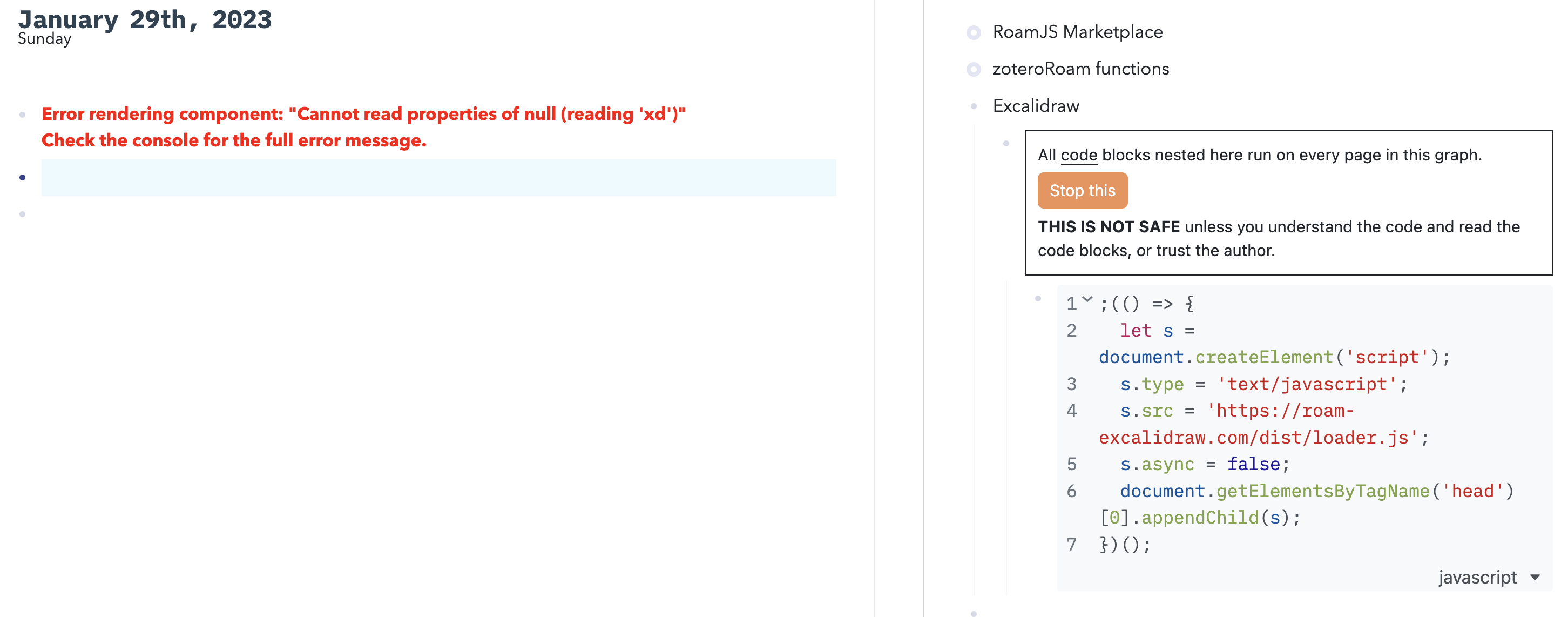 Installation issue · Issue #24 · zsviczian/roam-excalidraw-issues · GitHub