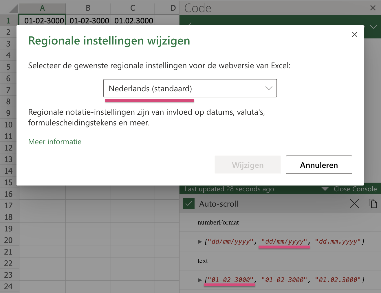 Setting and getting `Range.numberFormat` for a date format gives inconsistent results in Excel ...