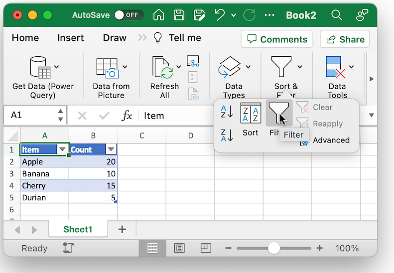 `Excel.Table.reapplyFilters()` has inconsistent behavior in Excel for the web and Excel for Mac ...