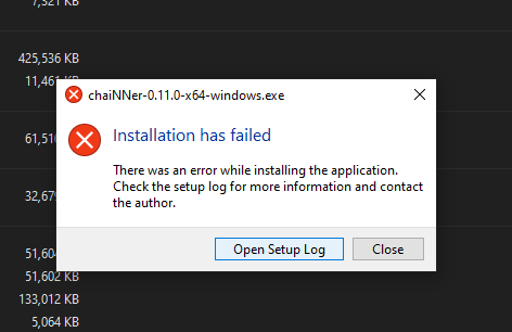 Windows installer loads wrong log file on install error · Issue #746 · chaiNNer-org/chaiNNer ...