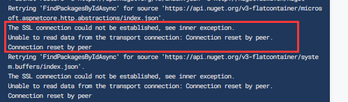 [Bug]: Unable to get repository signature information for source https://api.nuget.org/v3-index ...