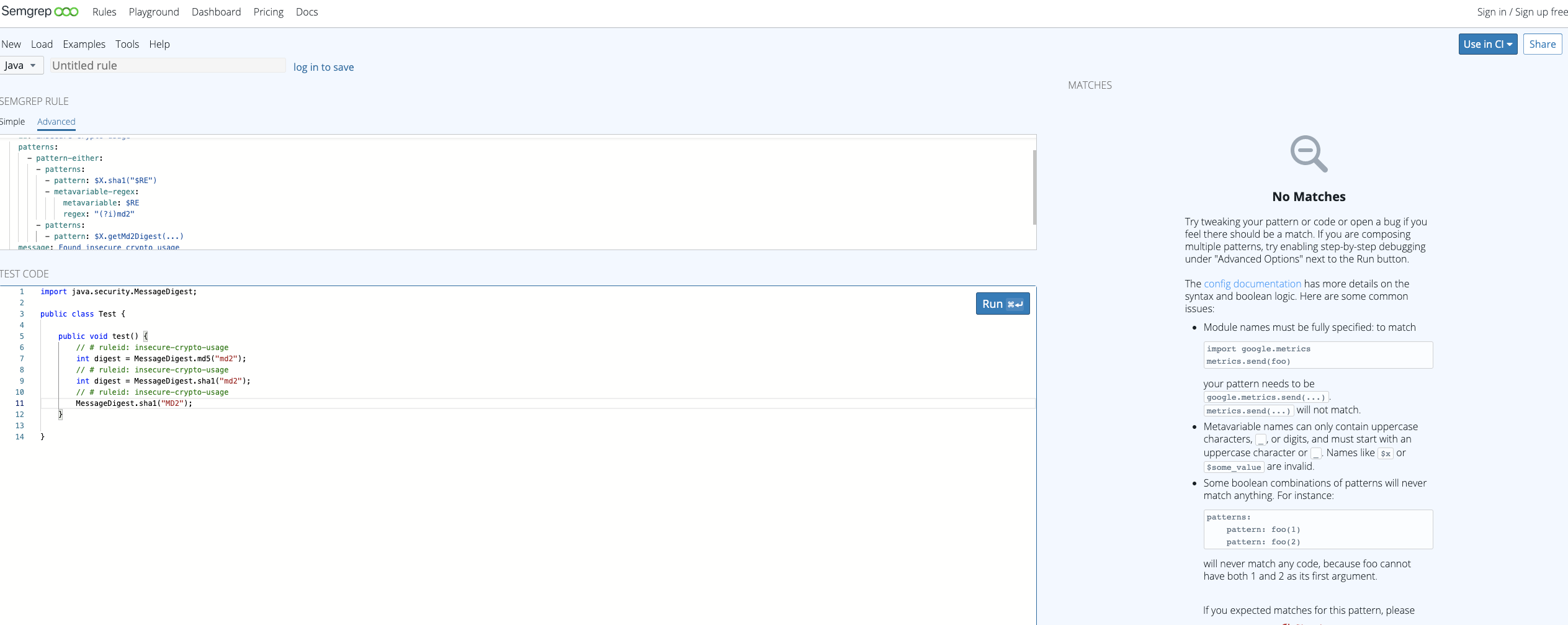 Pattern either Works Wrong With Metavariable regex Issue 3755