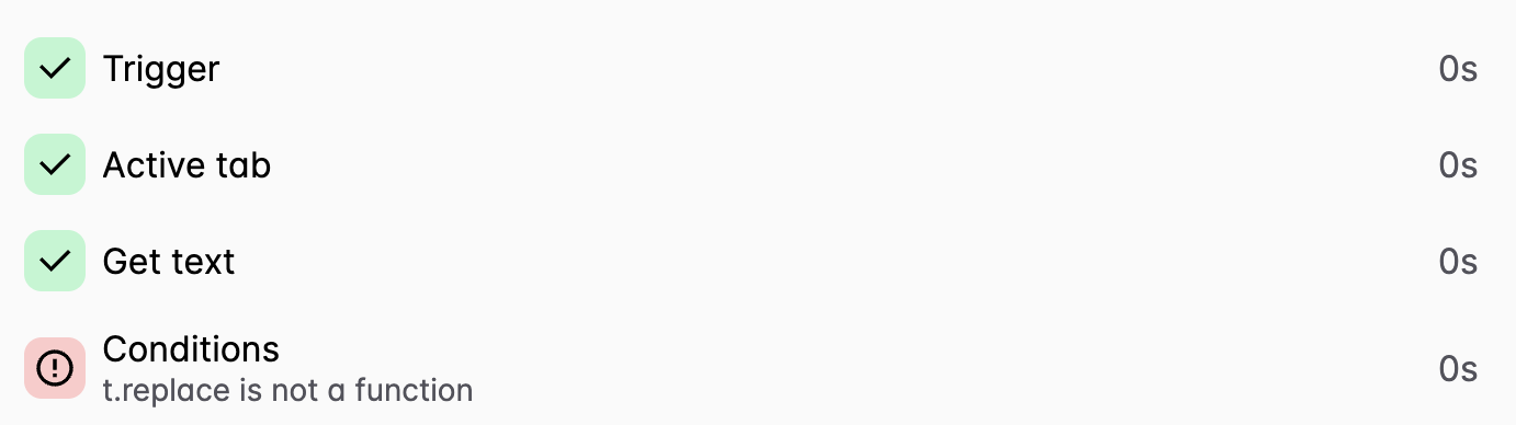 Conditions don't work: t.replace is not a function · Issue #309 · AutomaApp/automa · GitHub