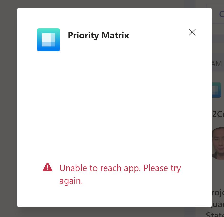"Unable to reach app": Buttons for invoking a task module from adaptive cards (injected from ...