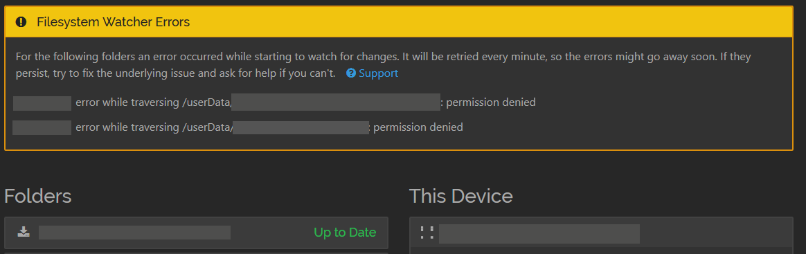 Error While Traversing · Issue 5519 · Syncthing Syncthing · Github