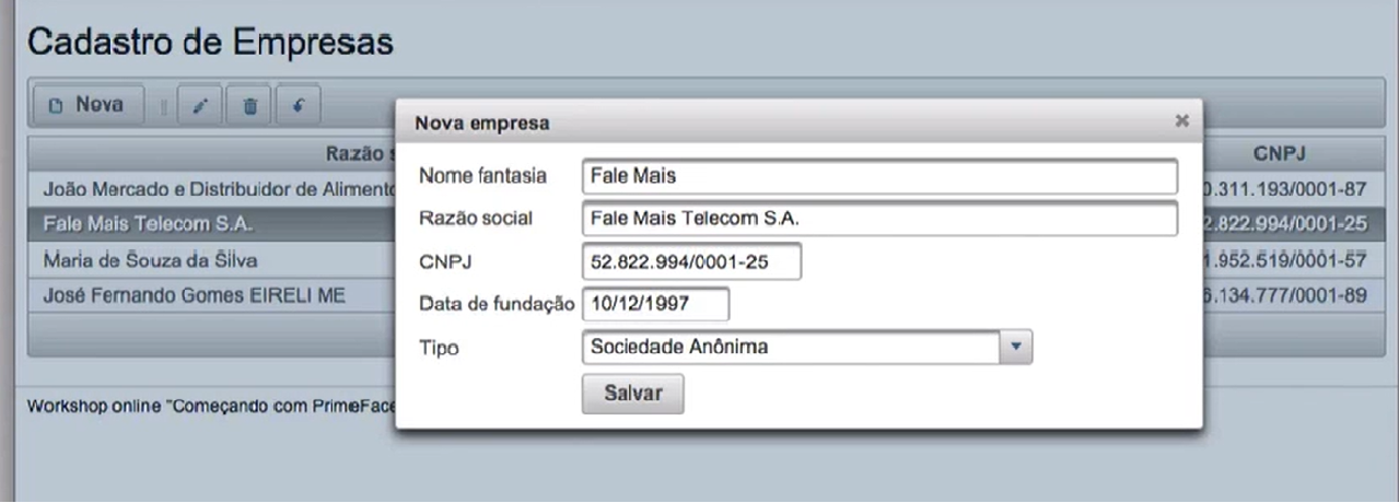 GitHub - andreitoledo/comecando-primefaces: CRUD em JSF + PrimeFaces e JPA com Hibernante