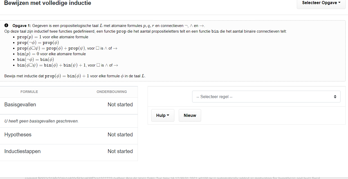 startscherm bij nieuwe opgave en nieuw knop in logind · Issue #279 · ideas-edu/logictools · GitHub