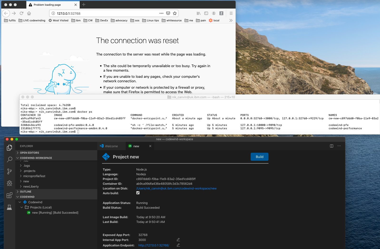 Express Nodejs Templatevanilla App Fails On Fresh Codewind 040 Vscode Install · Issue 611 