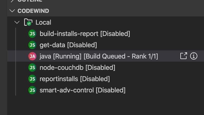 Build status hangs with (build queued - rank 1/1) · Issue #2474 · eclipse-archived/codewind · GitHub