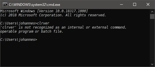 clrver is not available in Developer Prompt VS2017 · Issue #10092 ...