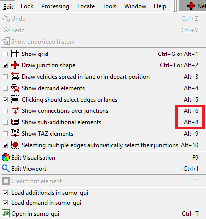 wrong shortcuts in the Edit menu · Issue #10940 · eclipse-sumo/sumo ...
