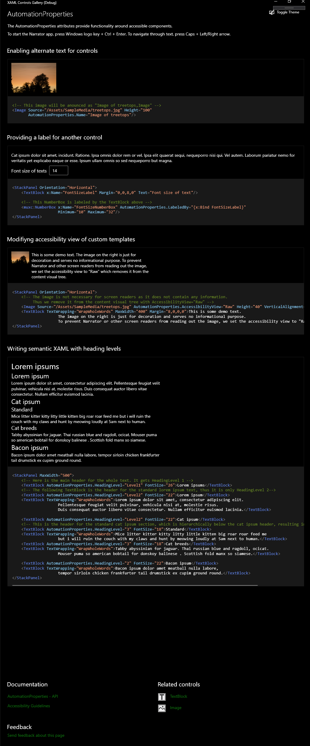 Add Automationproperties Page By Chingucoding · Pull Request 288 · Microsoftwinui Gallery · Github