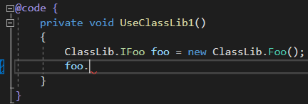 Razor intellisense not finding types in referenced project that ...
