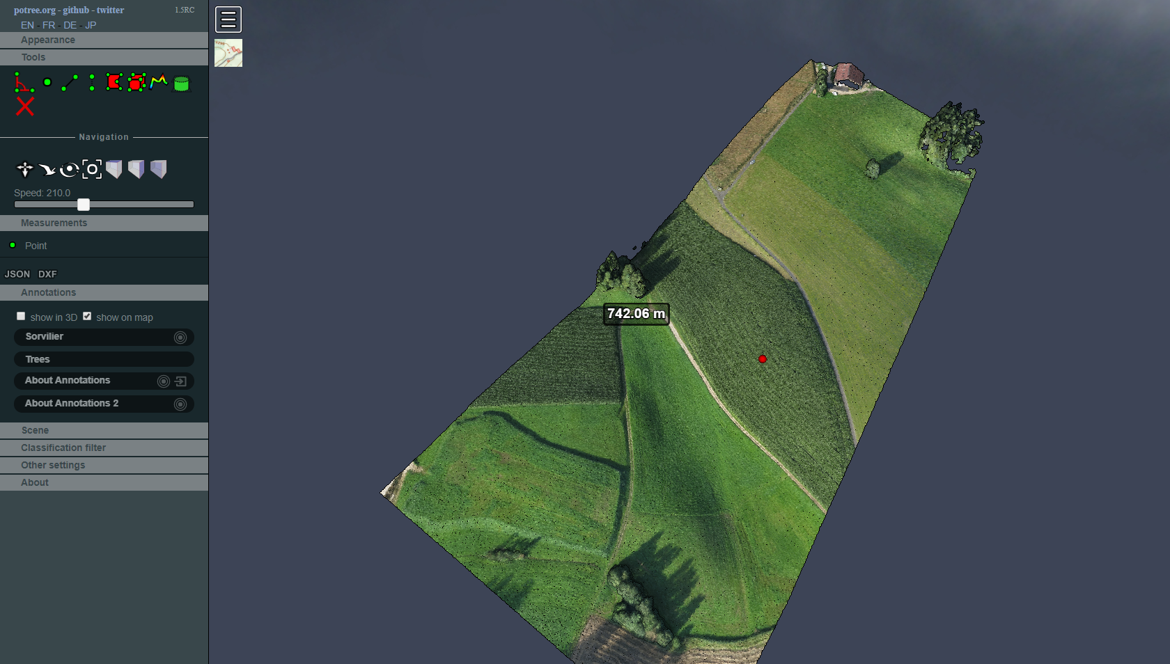 Problem with the coordinate label · Issue #442 · potree/potree · GitHub