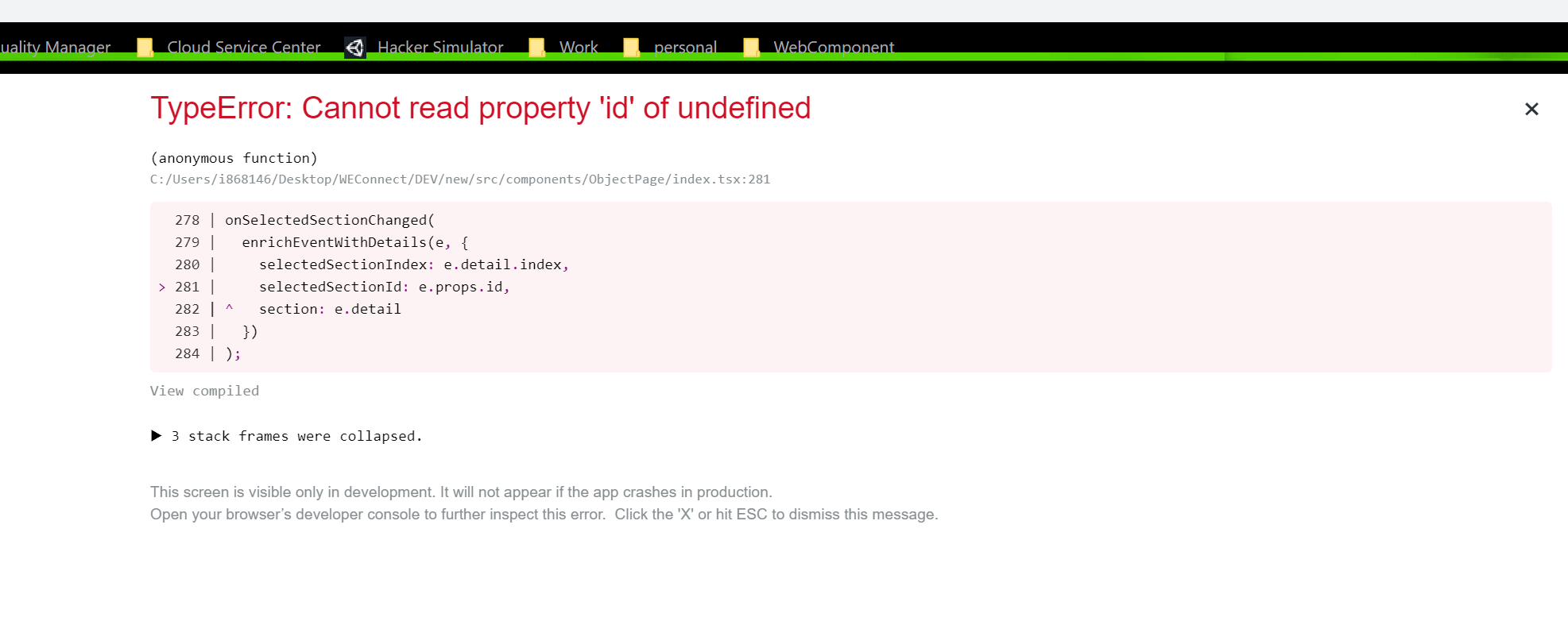 ObjectPage: Clicking on a section tab throws error · Issue #384 · SAP/ui5-webcomponents-react ...