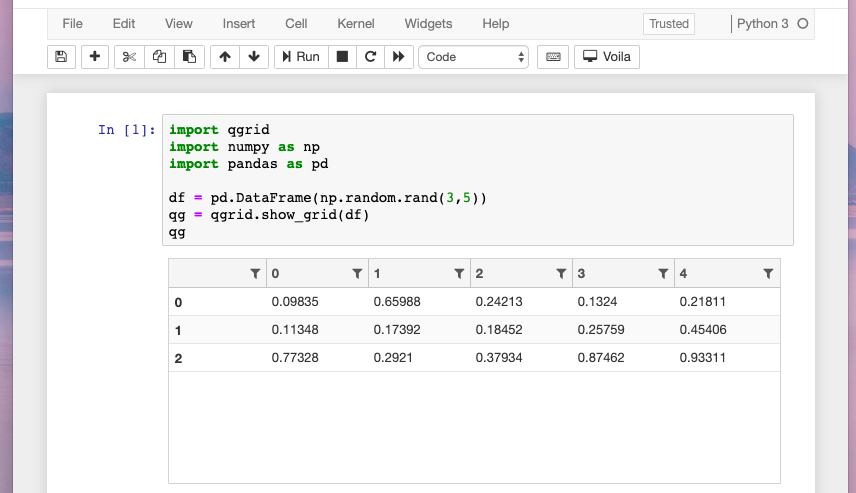 Qgrid Does Not Display Correctly In Voila Served Notebooks · Issue 267 · Quantopianqgrid · Github
