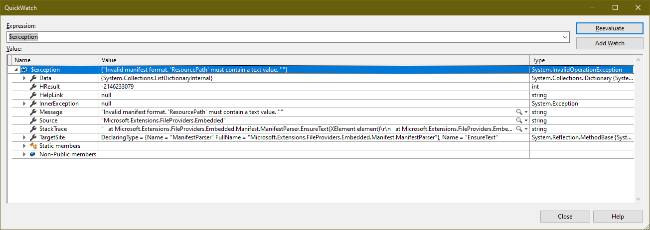 ManifestEmbeddedFileProvider not working when Resources.resx and other embedded resources (like ...