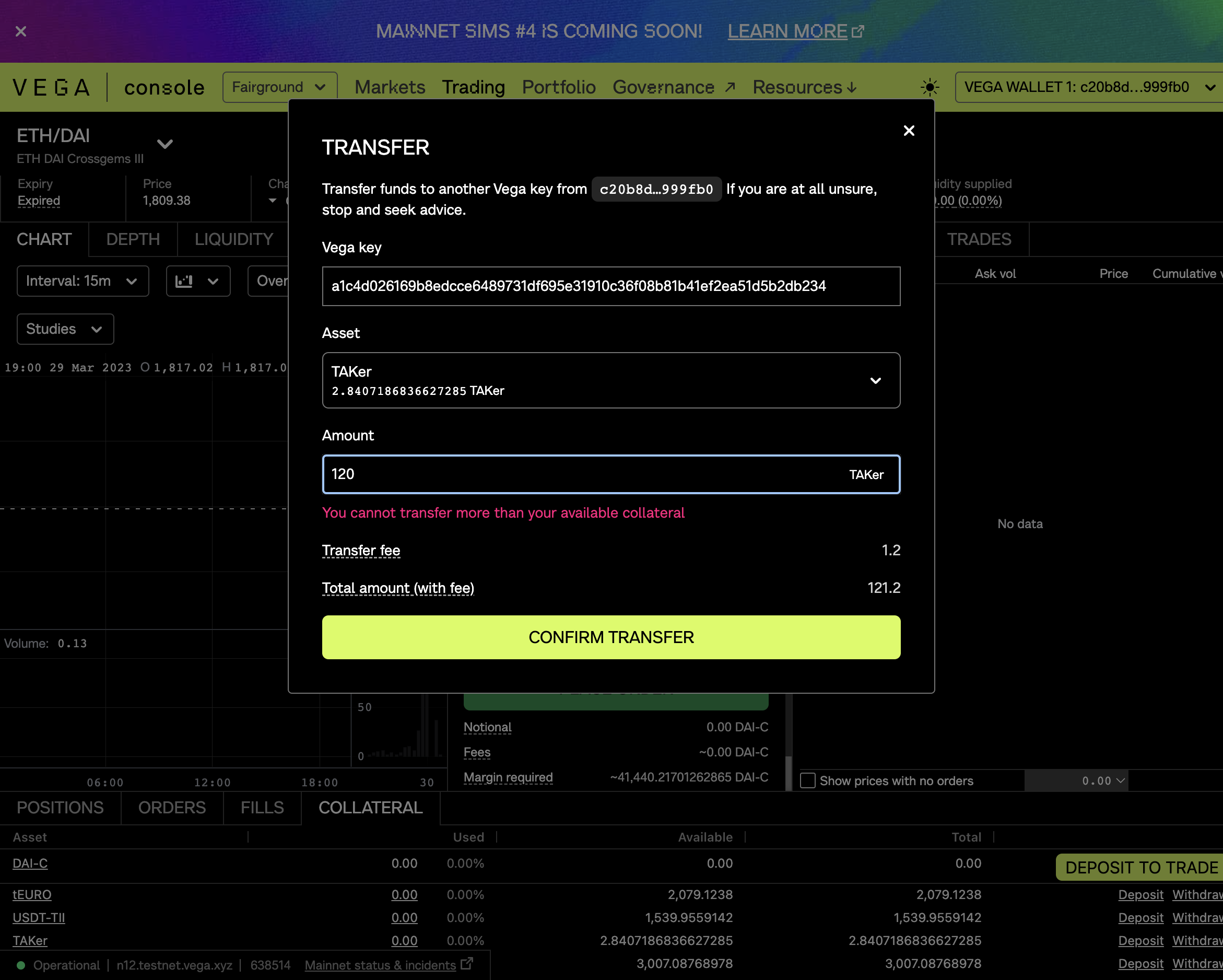 Include fees in transfer amount · Issue #3248 · vegaprotocol/frontend-monorepo · GitHub