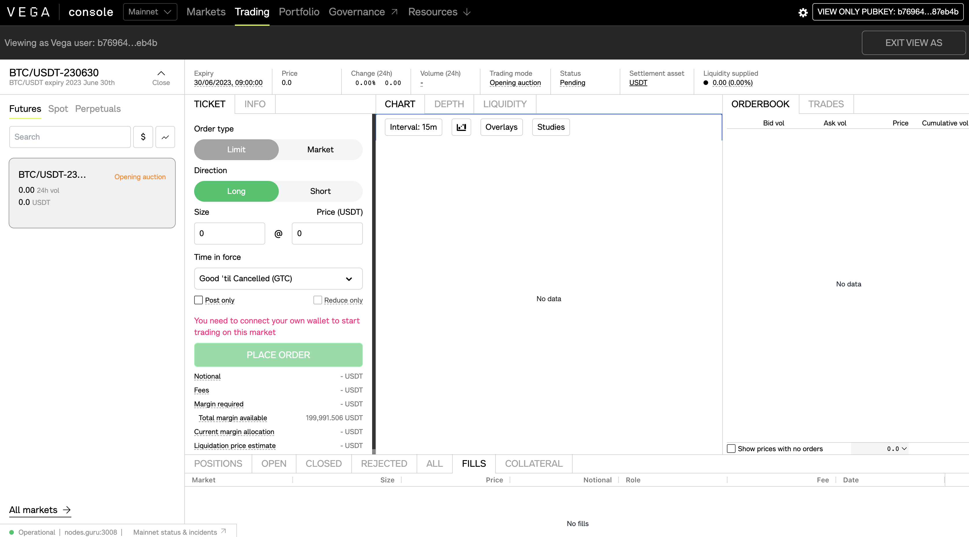 Can not resize console tabs when in `View as` mode · Issue #3903 · vegaprotocol/frontend ...