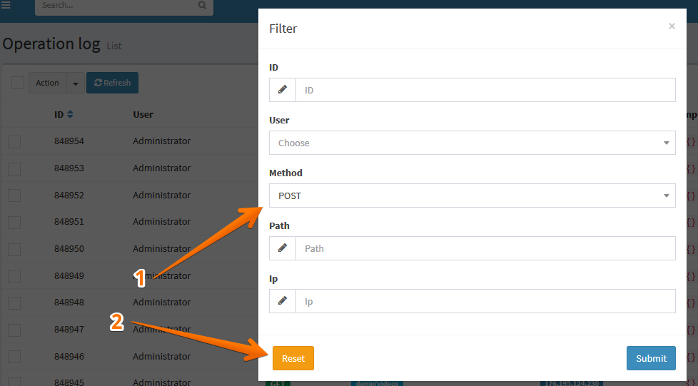 [UI bug] filter's "reset" don't work for 'select/multipleSelect' · Issue #1637 · z-song/laravel ...